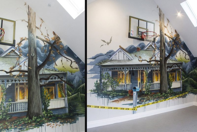 Haunted House Interior Custom Mural - Set It Off