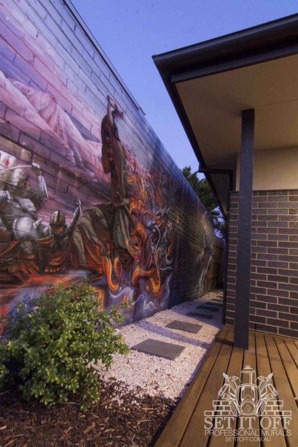 Samurai Mural - Graffiti Artist Melbourne