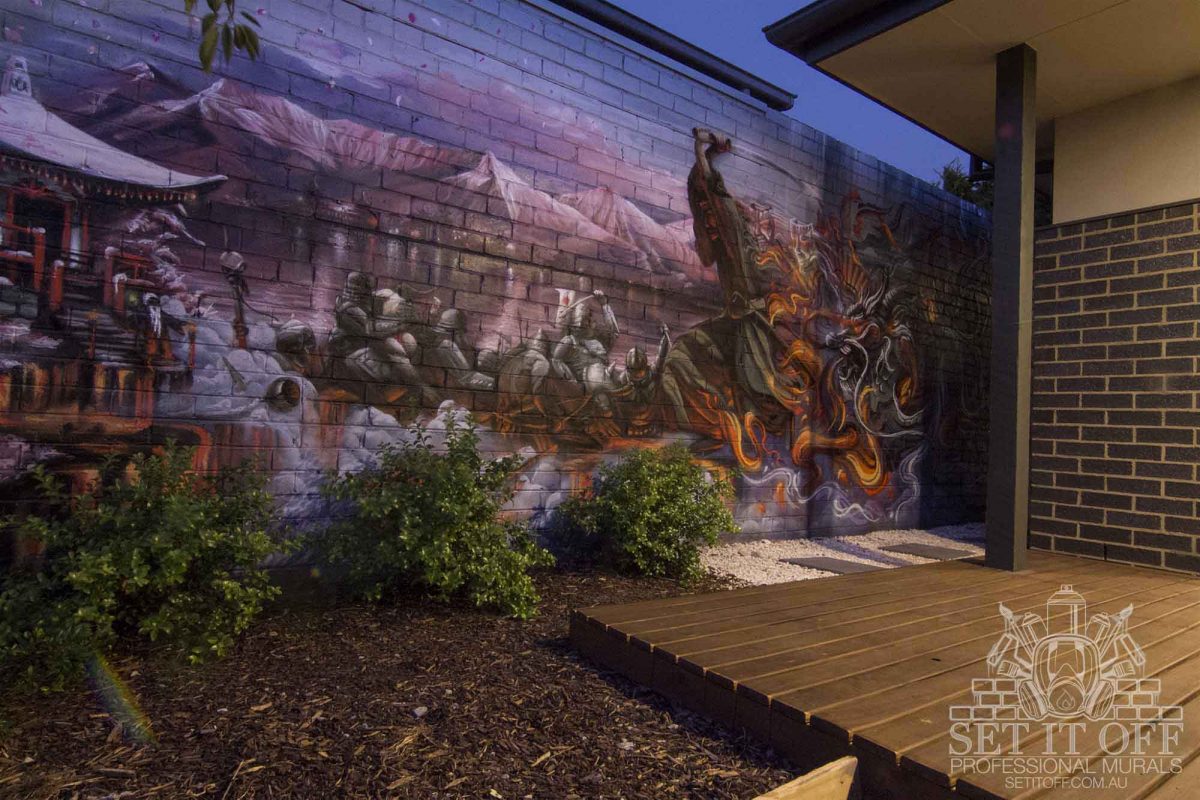 Samurai Mural - Graffiti Artist Melbourne