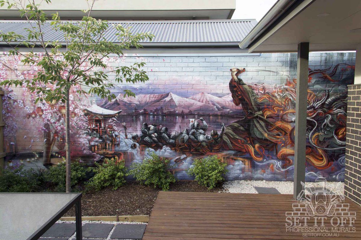 Samurai Mural - Graffiti Artist Melbourne