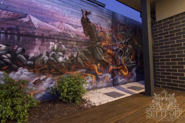 Samurai Mural - Graffiti Artist Melbourne
