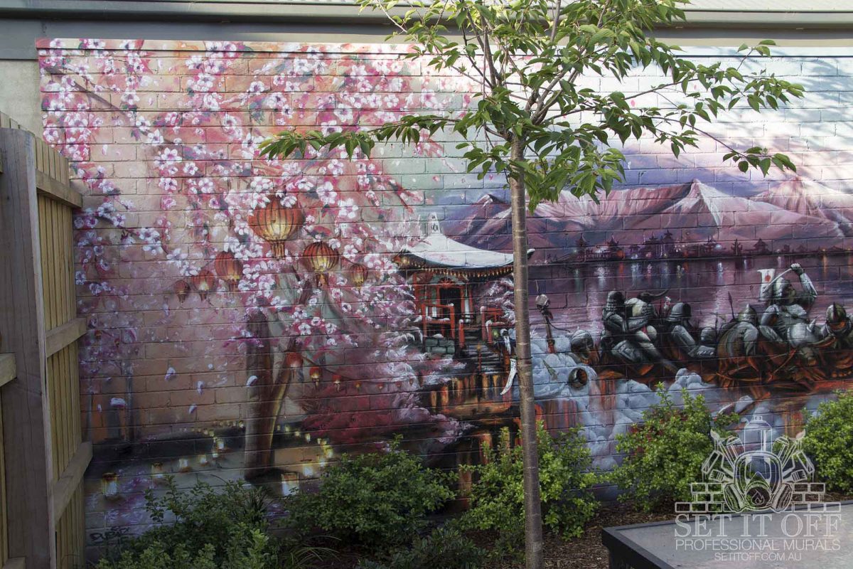 Samurai Mural - Graffiti Artist Melbourne