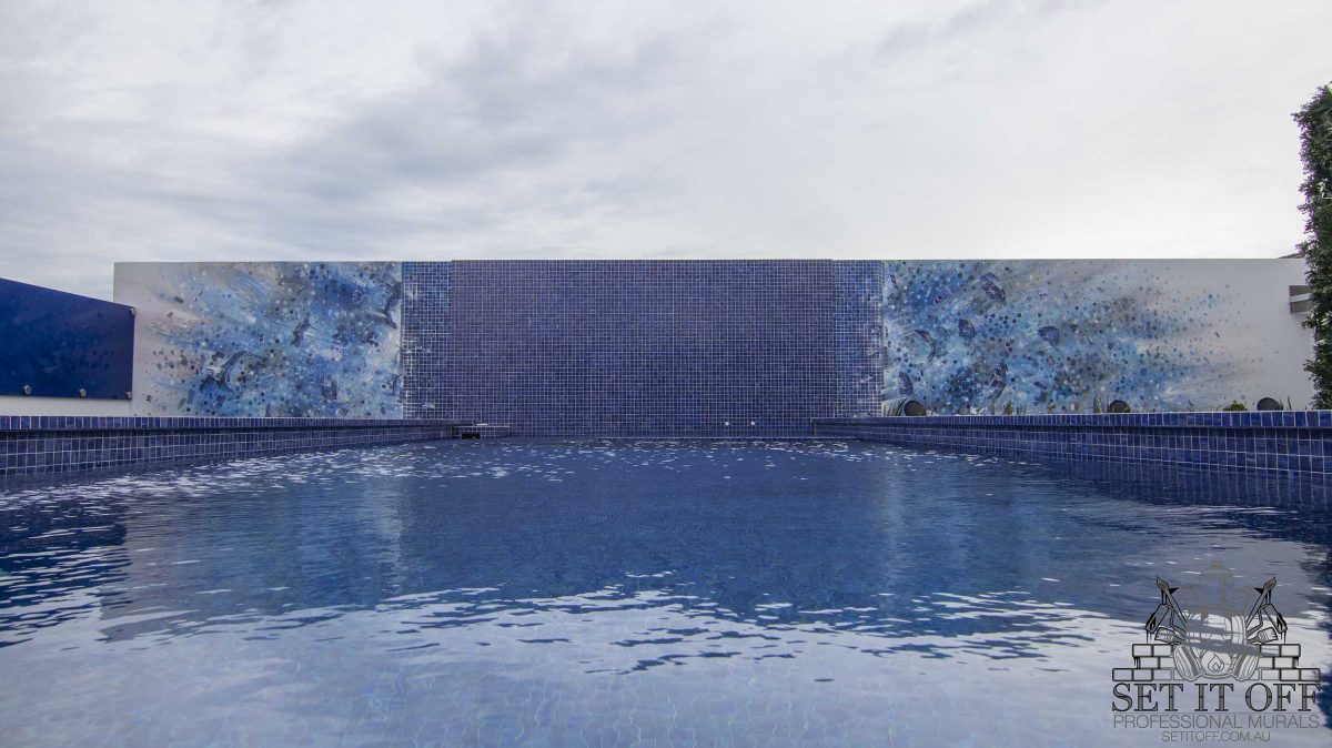 Poolside Feature Mural - Graffiti Artist Melbourne - Pool Mural - Wall Art
